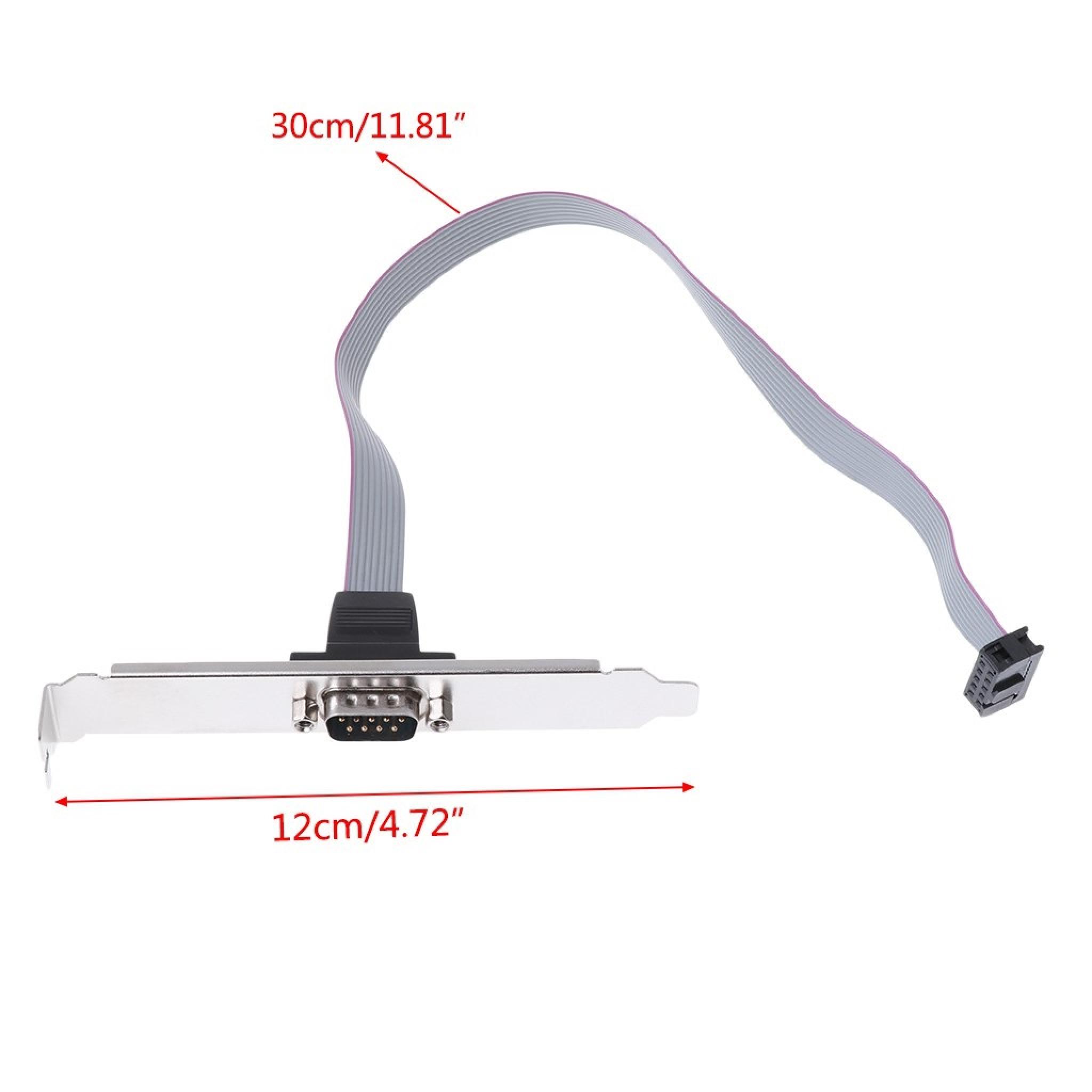 Serial 9Pin DB9 RS232 Connector Com 1 Port Bracket - 2 $ + KDV